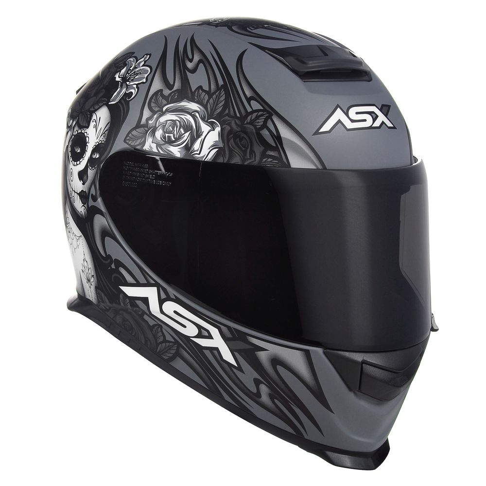 CAPACETE ASX EAGLE CATRINA FOSCO CINZA/BRANCO/PRETO - ASX