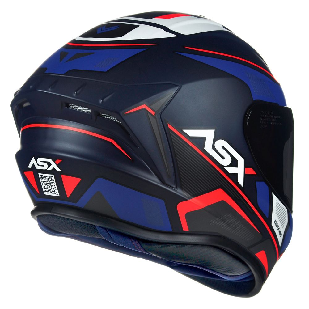 CAPACETE ASX DRAKEN WIND FOSCO AZUL/AZUL/VERMELHO - ASX