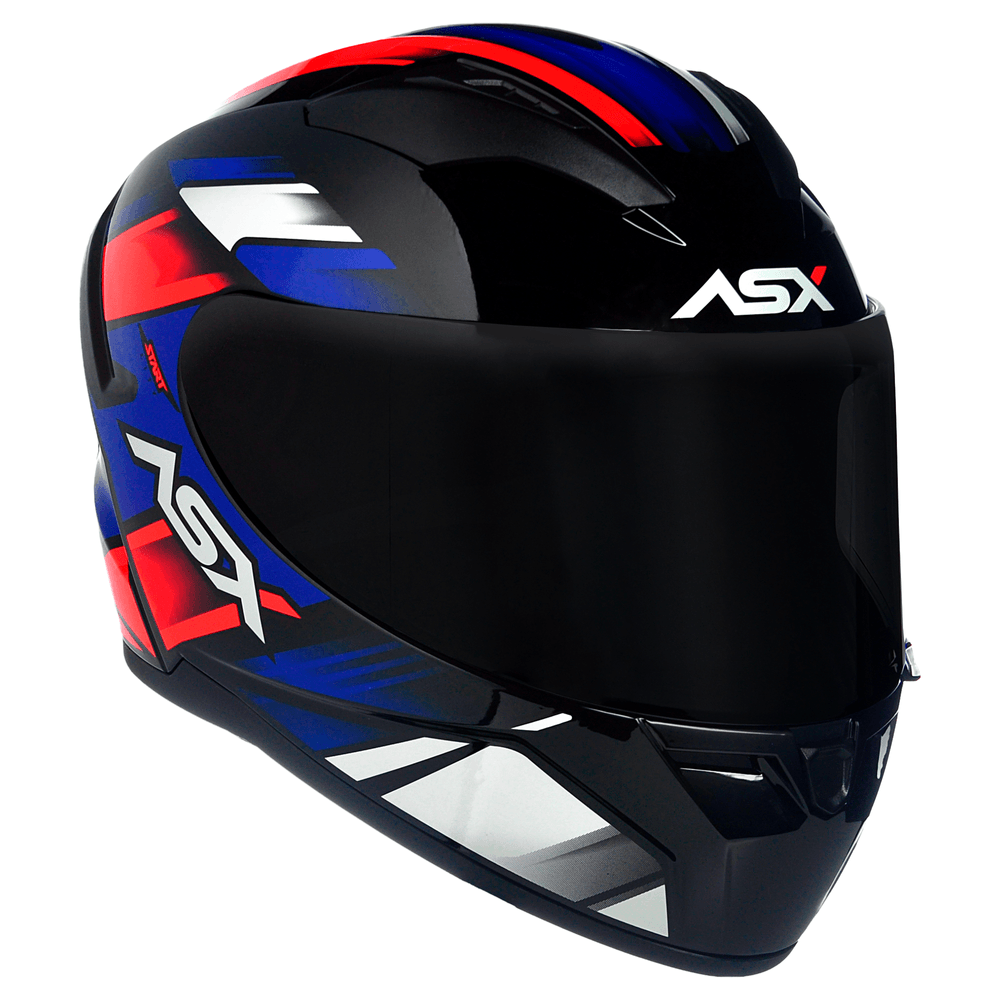 CAPACETE ASX CITY START BRILHO PRETO/VERMELHO/AZUL - ASX