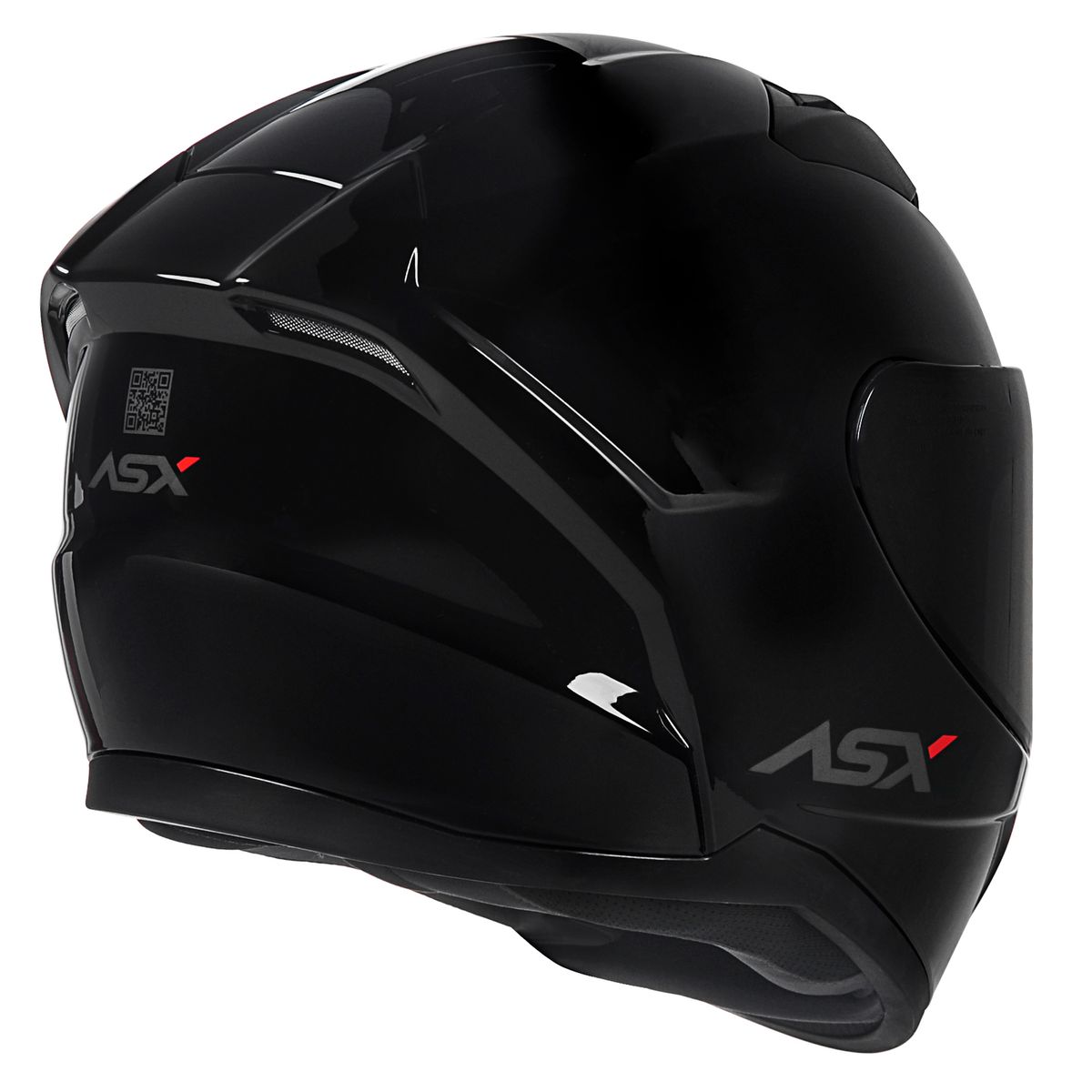 CAPACETE ASX CITY SOLID BRILHO PRETO/GRAFITE - ASX