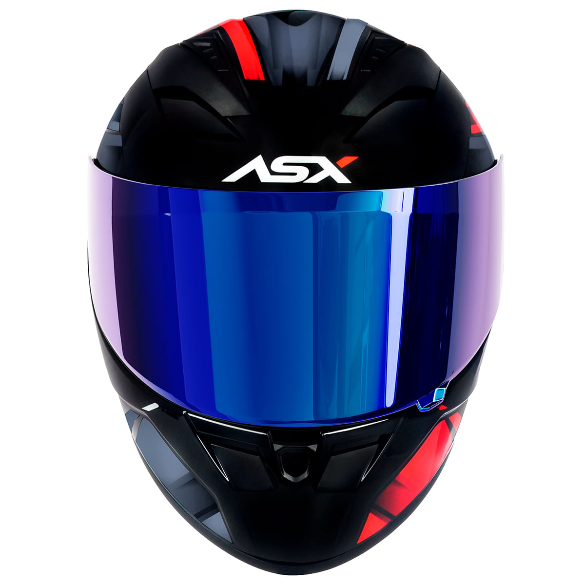 CAPACETE ASX CITY START BRILHO PRETO/VERMELHO/CINZA + VISEIRA REVO FUMÊ ...